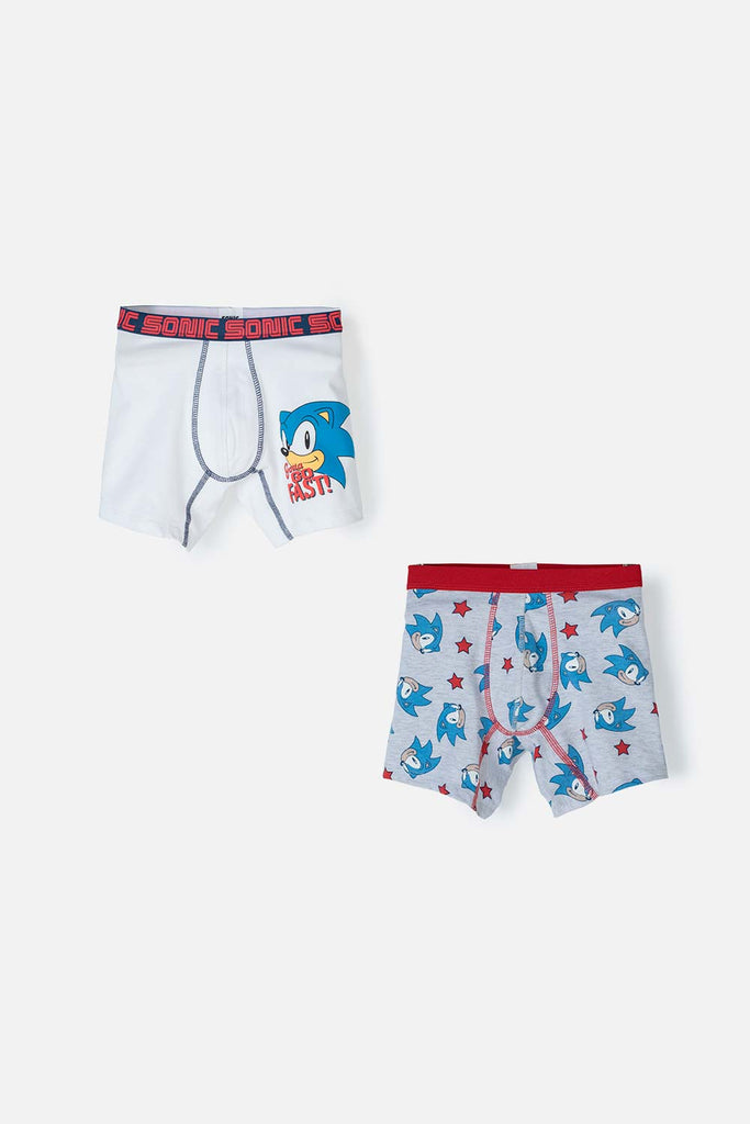 PACK X2 BOXER DE SONIC BLANCO Y GRIS PARA NIÑO – MIC Ecuador
