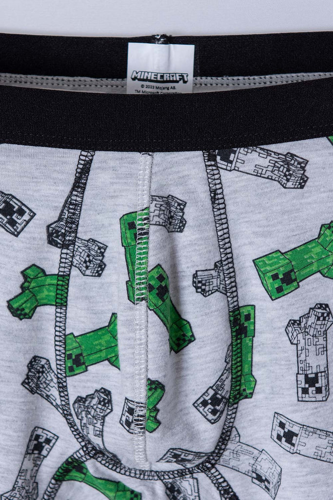 PACK X2 BOXER MINECRAFT NEGRO Y GRIS JASPE PARA NIÑO – MIC Ecuador