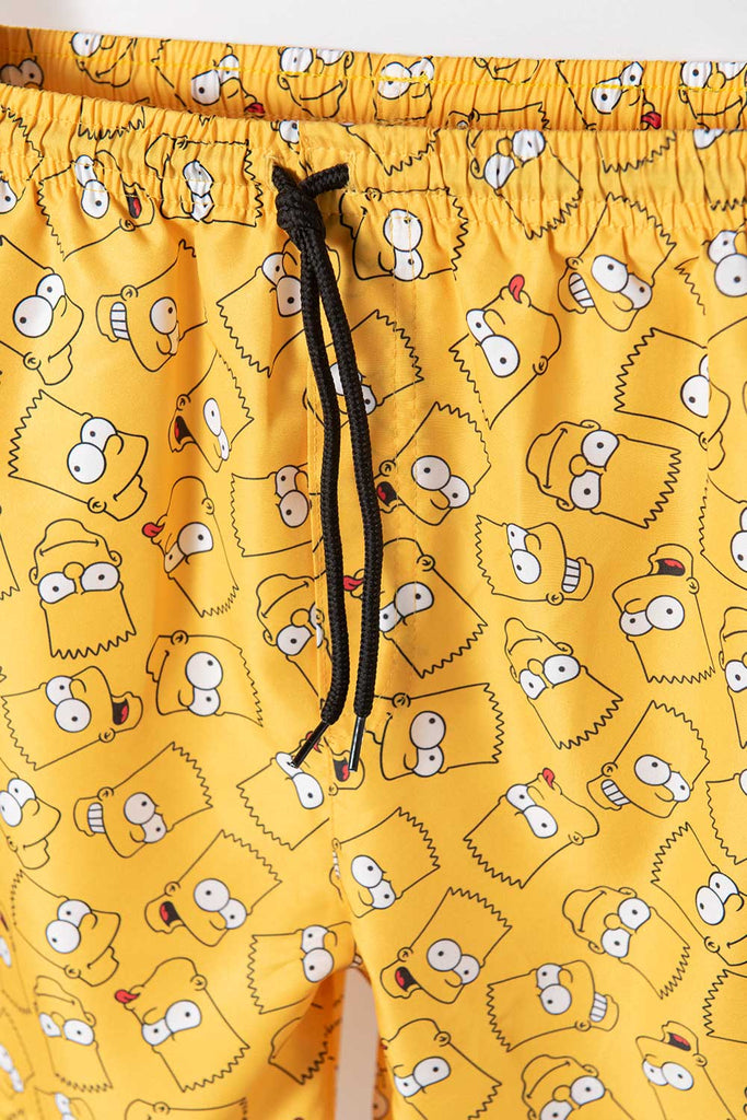 PANTALONETA DE BAÑO BART SIMPSON CON CINTURA ELÁSTICA AMARILLA PARA NI ...