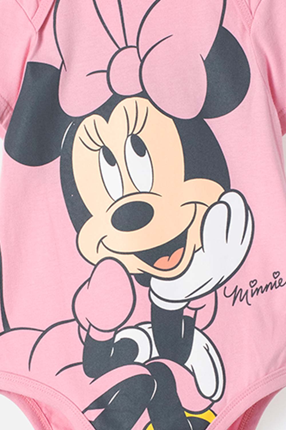 BODY DE MINNIE MOUSE MANGA CORTA ROSADO PARA BEBÉ NIÑA – MIC Ecuador